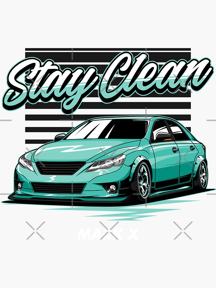 "Toyota Mark X" Sticker by shakotan | Redbubble