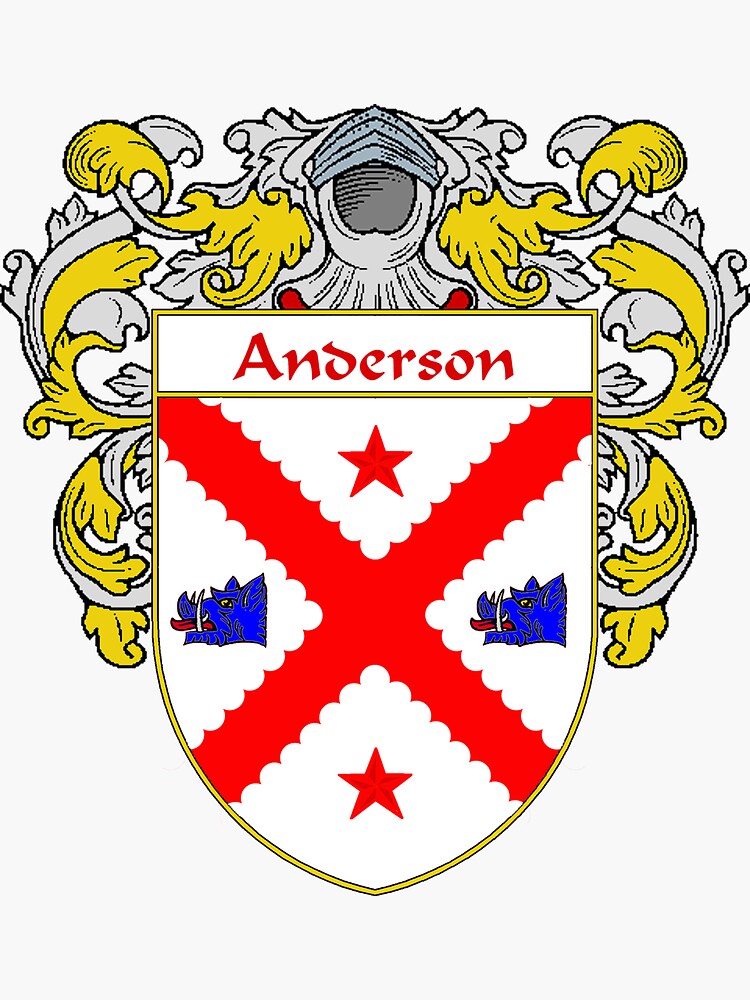 "Anderson Coat of Arms/Family Crest" Sticker by IrishArms | Redbubble