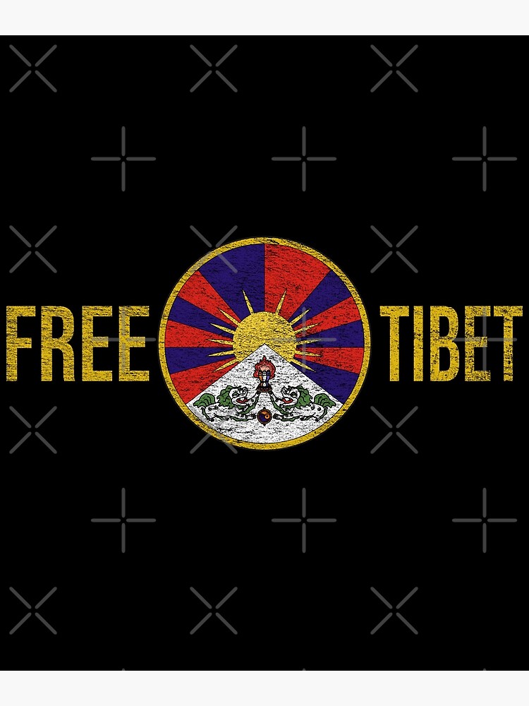 "FREE TIBET CIRCULAR EMBLEM (DISTRESSED)" Poster by enigmaticone ...