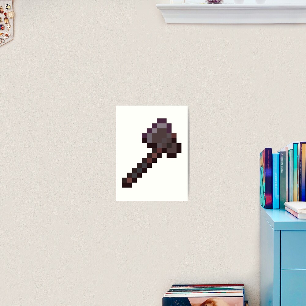 "Netherite Axe" Art Print for Sale by metal-flowers | Redbubble