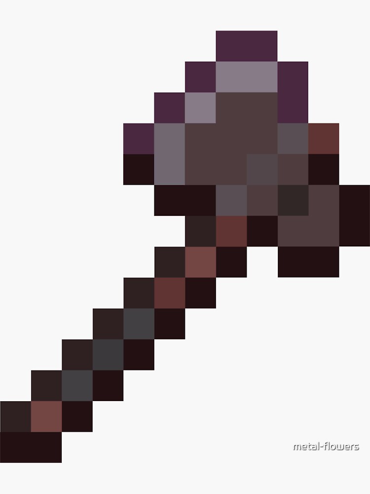 "Netherite Axe" Sticker for Sale by metal-flowers | Redbubble