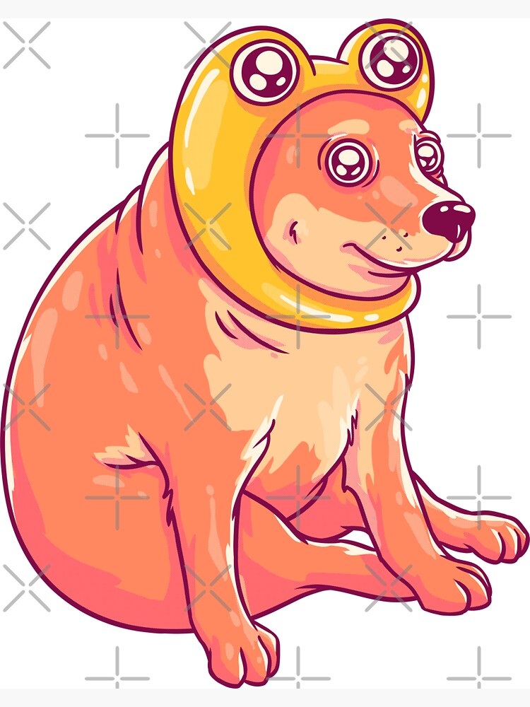 Magnet « Grenouille Cheems | Jaune | Shibé | Shiba Inu | Bébé Cheems ...