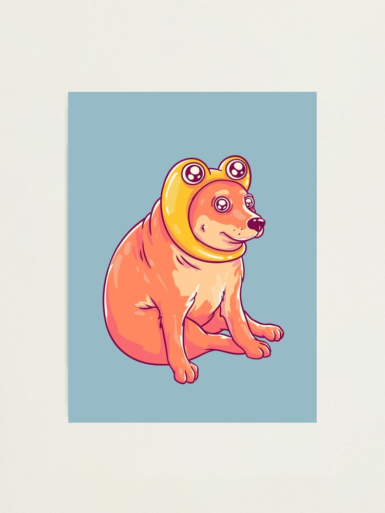 Lámina fotográfica «Cheems de rana | amarillo | Shibe | Shiba-Inu ...