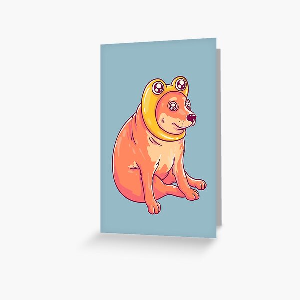 Tarjetas de felicitación «Cheems de rana | amarillo | Shibe | Shiba-Inu ...