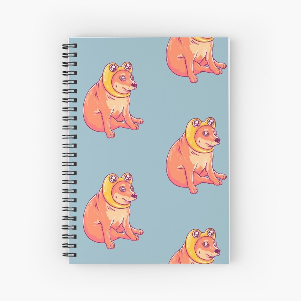 Cuaderno de espiral «Cheems de rana | Amarillo | Shibe | Shiba Inu ...