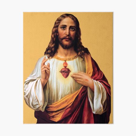 "Sacred Heart of Jesus - III (transparent background design)" Art Board ...