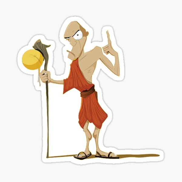 "Walking Monk Illustrations " Sticker by ESDT | Redbubble
