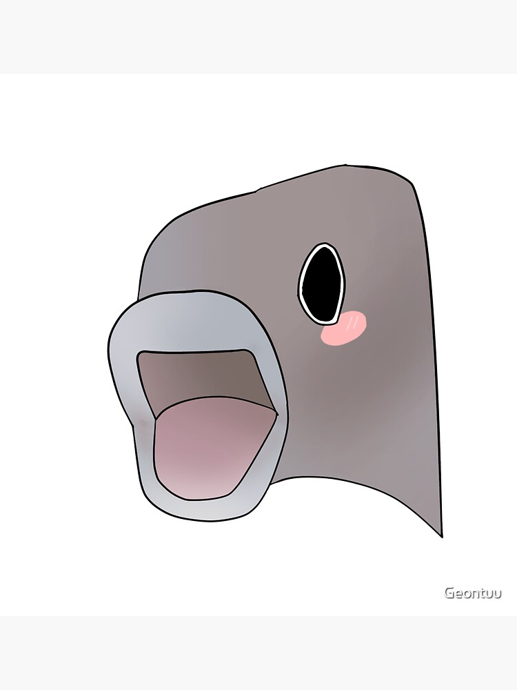 "POG FISH, POGGERS FISH DRAWING" Sticker by Geontuu | Redbubble