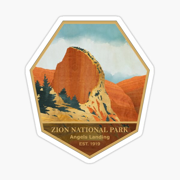 "Zion National Park - Angels Landing - Iconic Landscape" Sticker for ...