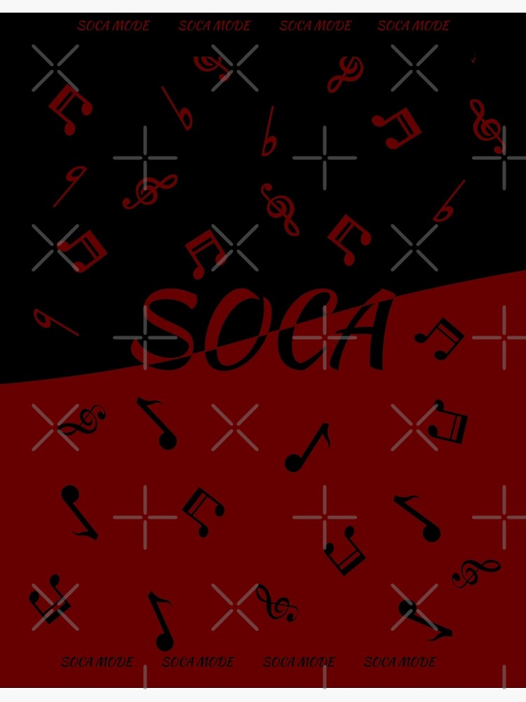 "Soca with Musical Notes" Poster by Soca-Mode | Redbubble
