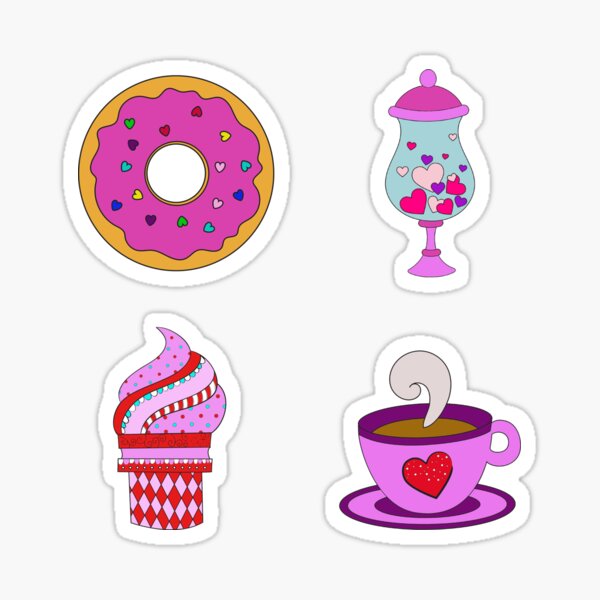 "Cute Foods, Drinks , And Sweets" Sticker for Sale by RomeoSketches ...