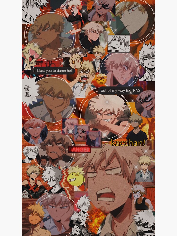 "katsuki bakugo collage" Sticker for Sale by hanna0011 | Redbubble