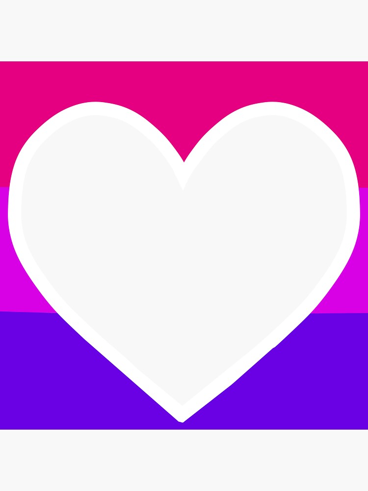 "Open bi heart" Sticker for Sale by Alyssafontain | Redbubble