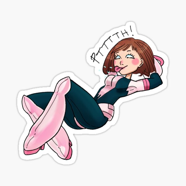 "Ochako Uraraka Floating " Sticker by captain-undyne | Redbubble