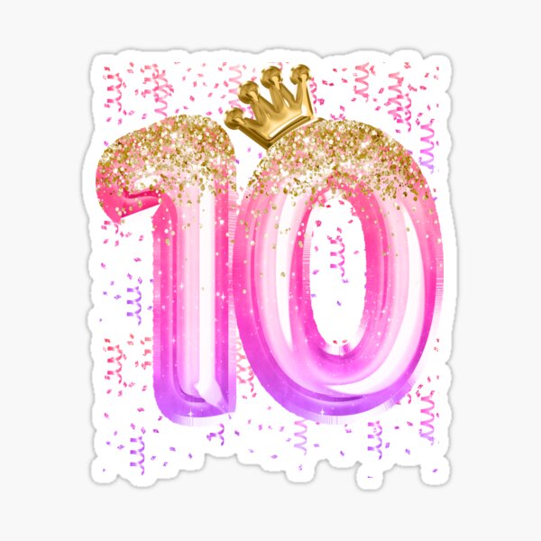 "10th Birthday Pink Glam Girls Birthday Gift Idea 10th Birthday Card ...