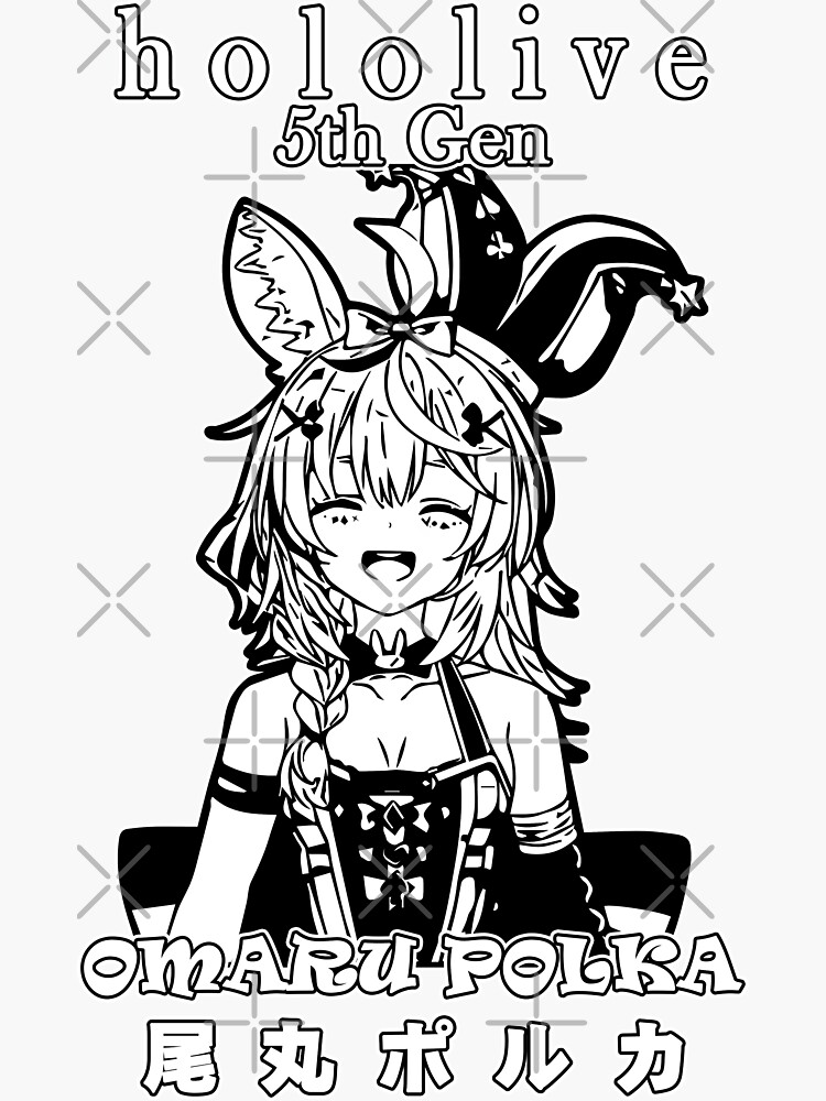 Pegatina con la obra «Omaru Polka 5th Gen Hololive» de TonaPlancarte | Redbubble