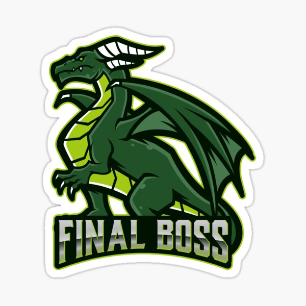 "Final Boss Dragon- Subtle Aromantic Pride" Sticker for Sale by ...