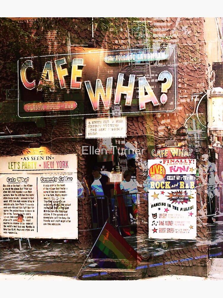 "Cafe Wha, NYC, NY" Sticker for Sale by ekturner | Redbubble