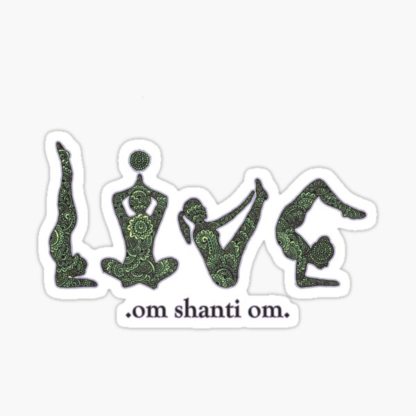 "Om Shanti Om Yoga" Sticker for Sale by Arnaly | Redbubble