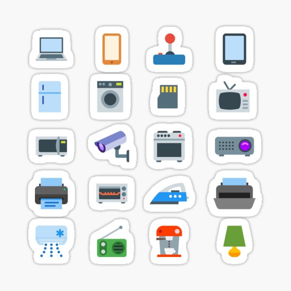 "Electronic gadgets icons set package" Sticker for Sale by abhishekarts ...