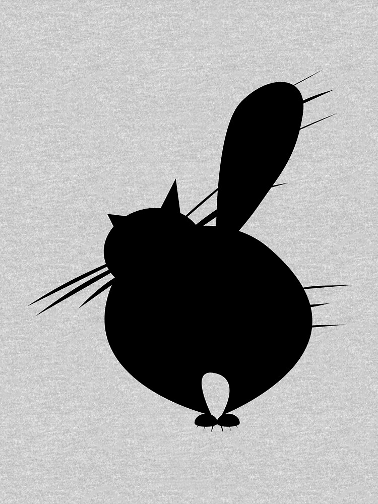 "Black cat posing backside" T-shirt by josieburden | Redbubble
