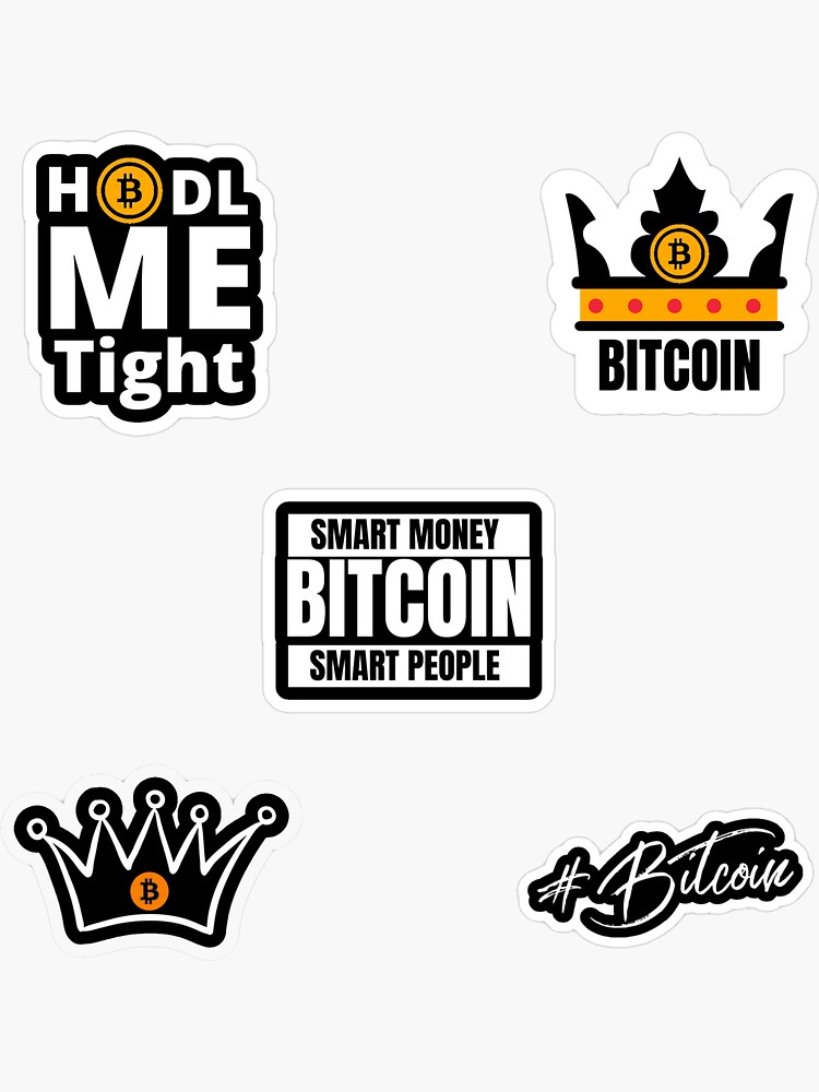 "Bitcoin Blockchain Cryptocurrency Sticker Pack" Sticker for Sale by ...