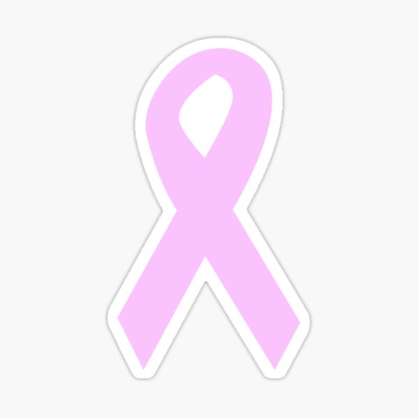 "Light Pink Ribbon" Sticker by coribeth | Redbubble