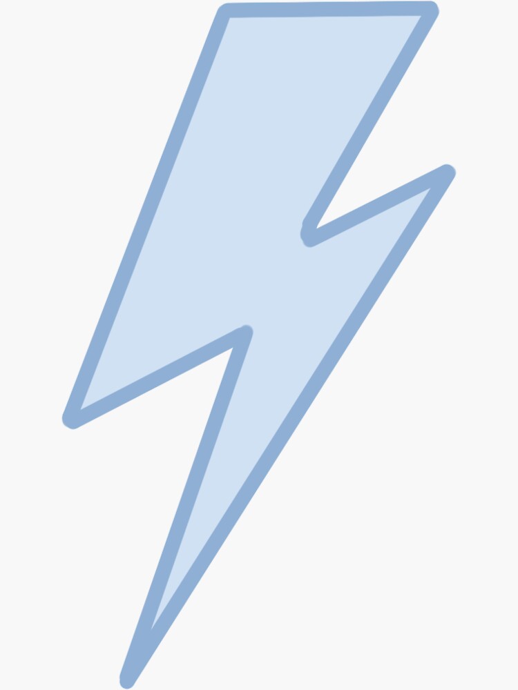 "Blue lightning bolt sticker" Sticker for Sale by DesignsByEE | Redbubble