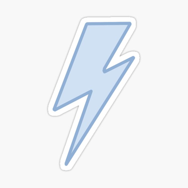 "Blue lightning bolt sticker" Sticker for Sale by DesignsByEE | Redbubble