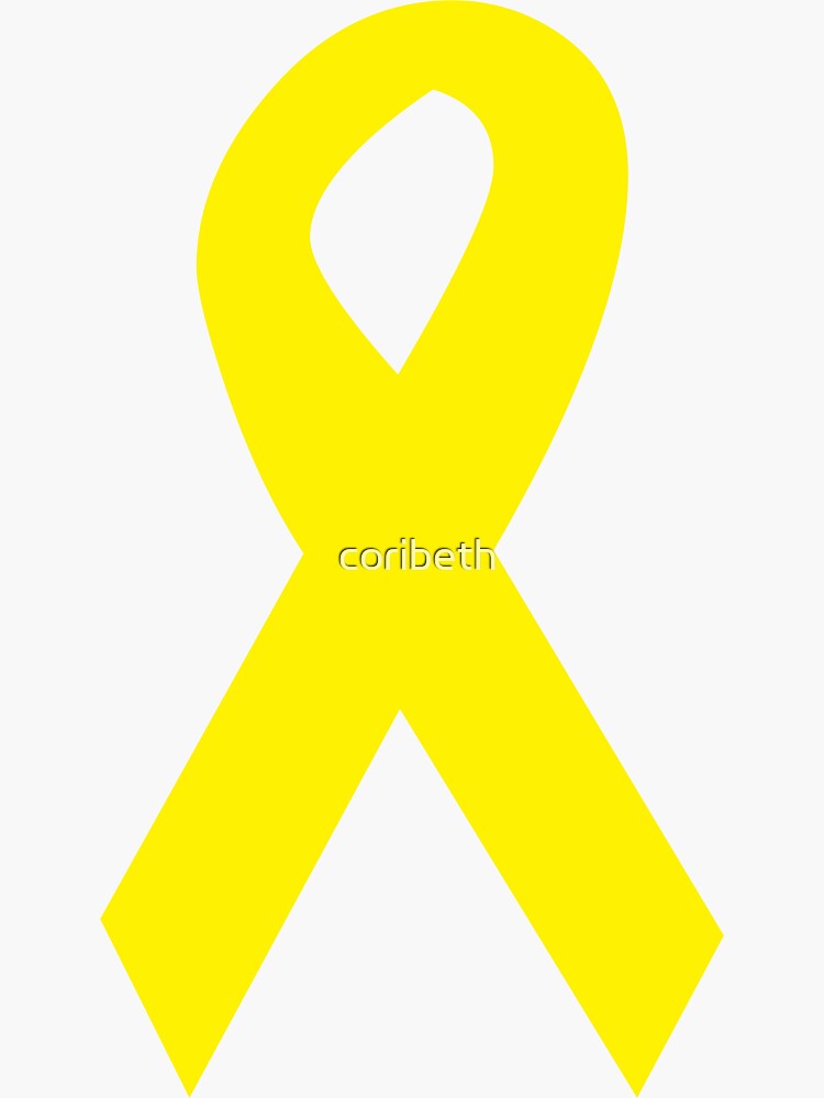 "Yellow Ribbon" Sticker for Sale by coribeth | Redbubble