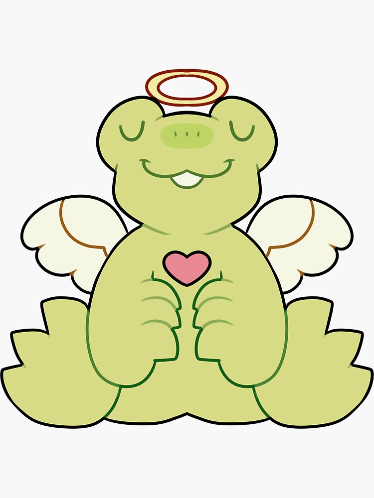 "angel frog" Sticker for Sale by kippling | Redbubble