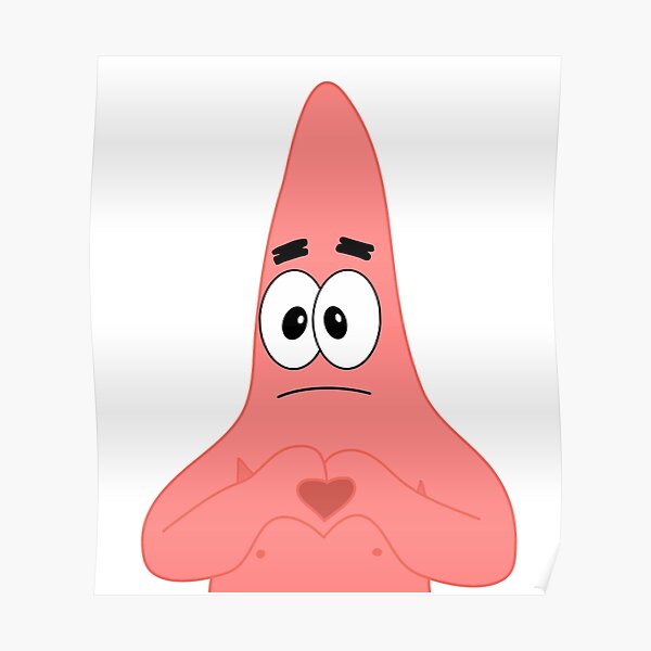 "i love you patrick star" Poster for Sale by Kjerstiana | Redbubble