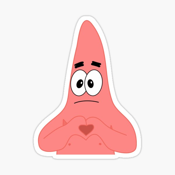 "i love you patrick star" Sticker for Sale by Kjerstiana | Redbubble