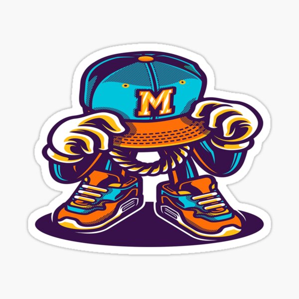 "m graffiti b-boy rapper" Sticker for Sale by Nikolays | Redbubble