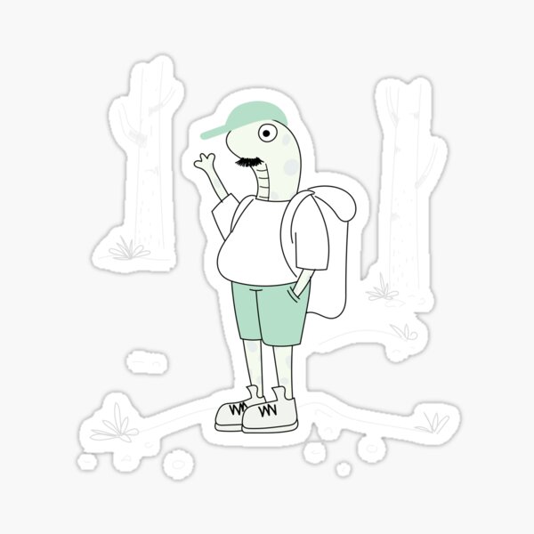 "Happy Hiker" Sticker for Sale by BorneowithLove | Redbubble