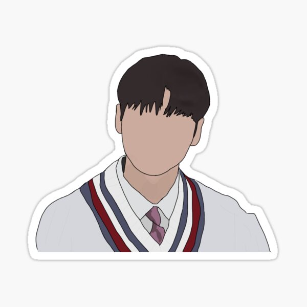 "lee suho coloured line art (transparent vers.)" Sticker by spideykooks ...