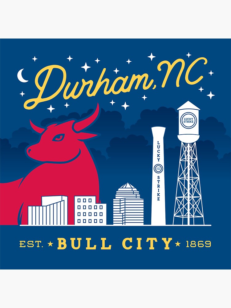 "Durham Bull City Art" Sticker for Sale by heatheradesign | Redbubble