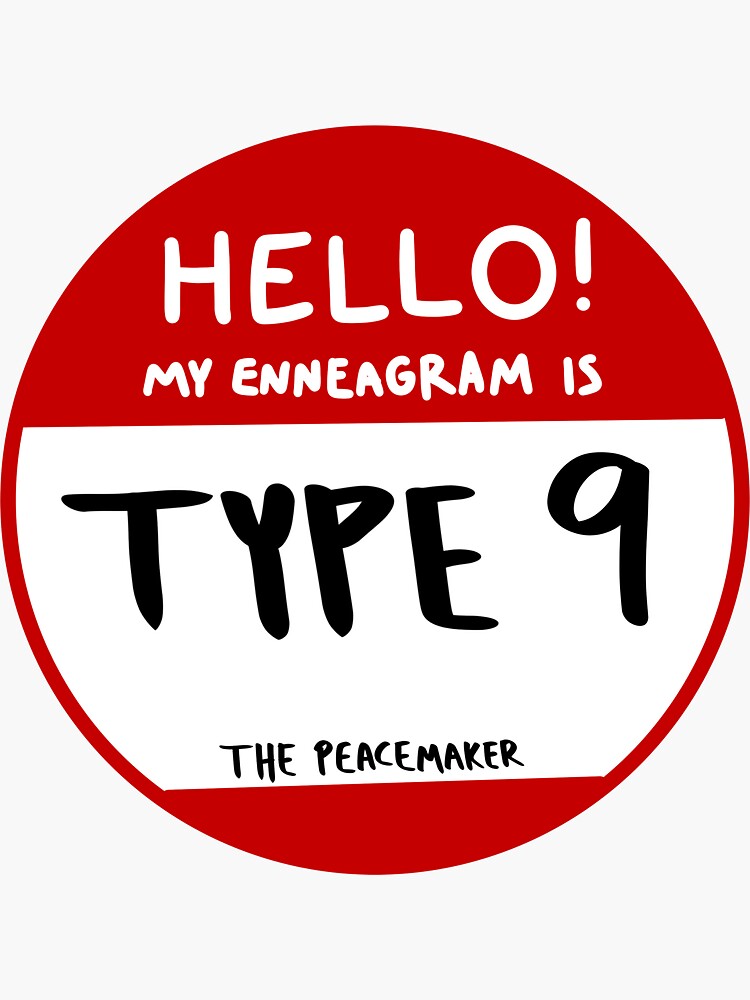 "Enneagram Type 9 the peacemaker" Sticker for Sale by bluemakes | Redbubble