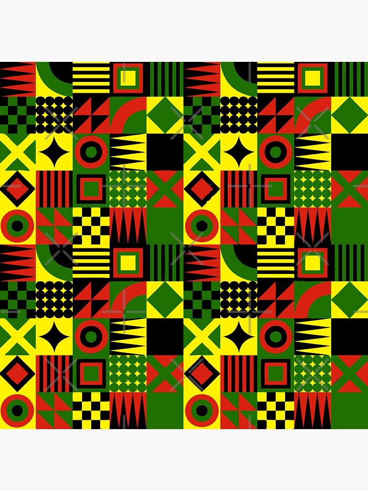 "Rasta Pattern" Sticker by LionTuff79 | Redbubble