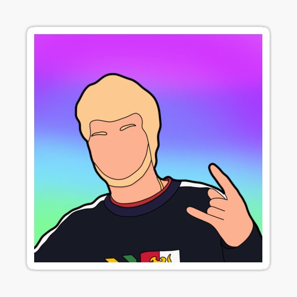"Yung Gravy #2 (With Background)" Sticker for Sale by AlaynaKae | Redbubble
