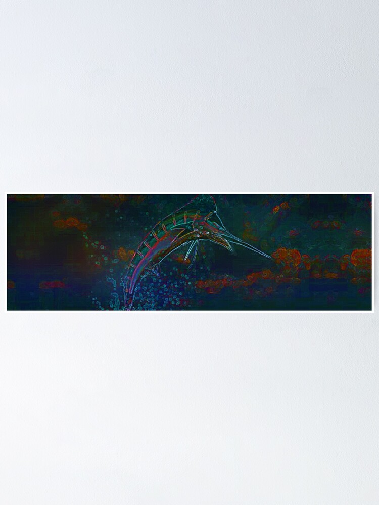 "NEON MARLIN BANNER" Poster by coffeecountyjim | Redbubble