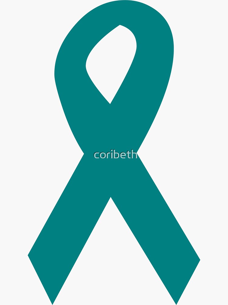 "Teal Ribbon" Sticker for Sale by coribeth | Redbubble