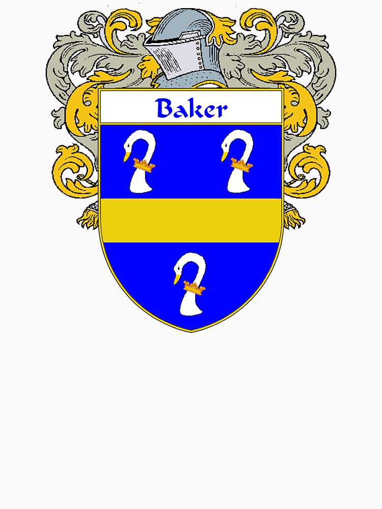 "Baker Coat of Arms/ Baker Family Crest" T-shirt for Sale by IrishArms ...