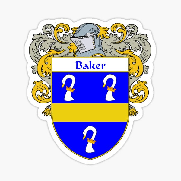 "Baker Coat of Arms/ Baker Family Crest" Sticker for Sale by IrishArms ...