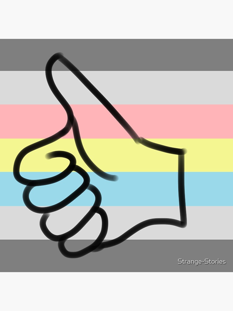 "Demifluid Flag Sticker" Sticker for Sale by Strange-Stories | Redbubble