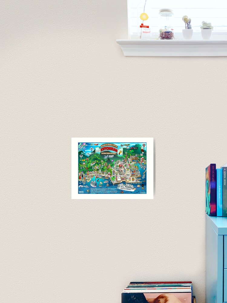 "Ketchikan Alaska Map" Art Print for Sale by Jon Hanley | Redbubble