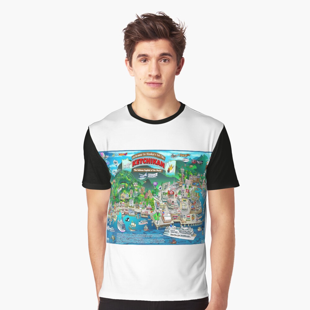 "Ketchikan Alaska Map" Art Print for Sale by Jon Hanley | Redbubble