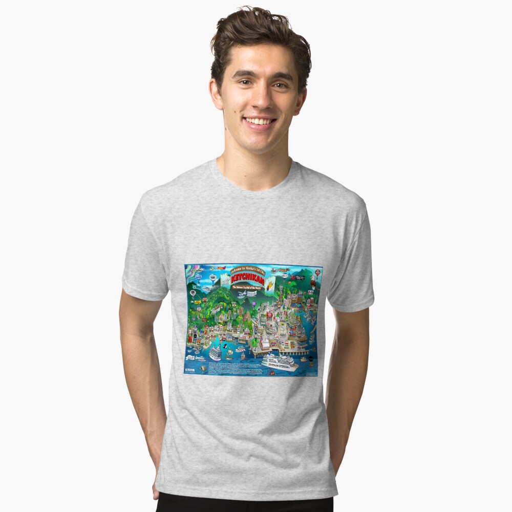 "Ketchikan Alaska Map" Art Print for Sale by Jon Hanley | Redbubble