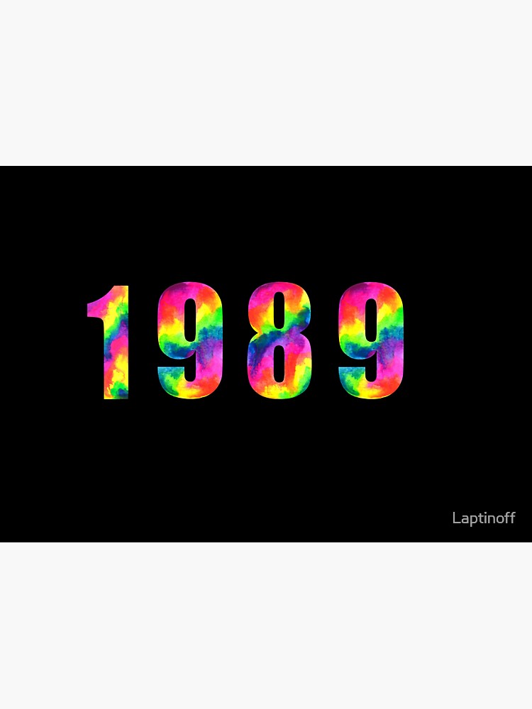 "neon watercolor rainbow 1989" Sticker for Sale by Laptinoff | Redbubble