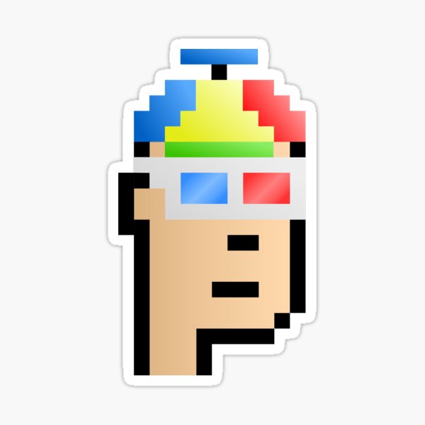 "CryptoPunk Art # 03" Sticker for Sale by IndraEkaPutra | Redbubble